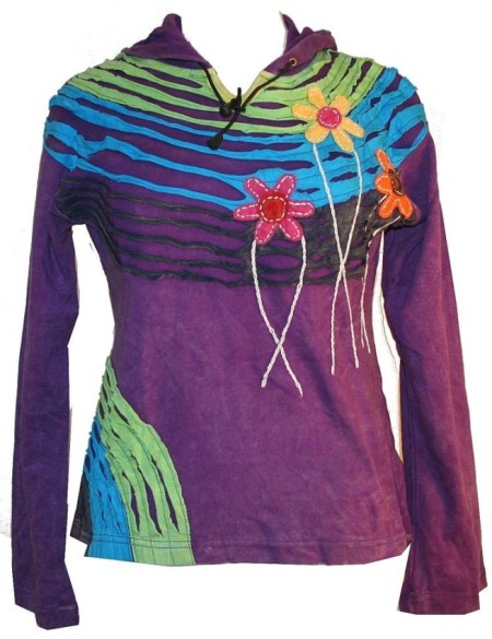 Funky Patch and Slit Bohemian Top | Raluca Fashion