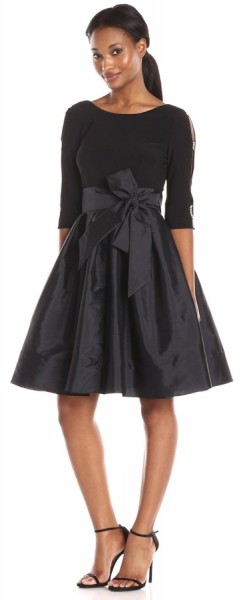 Taffeta Two-Fer Fit and Flare Dress | Raluca Fashion