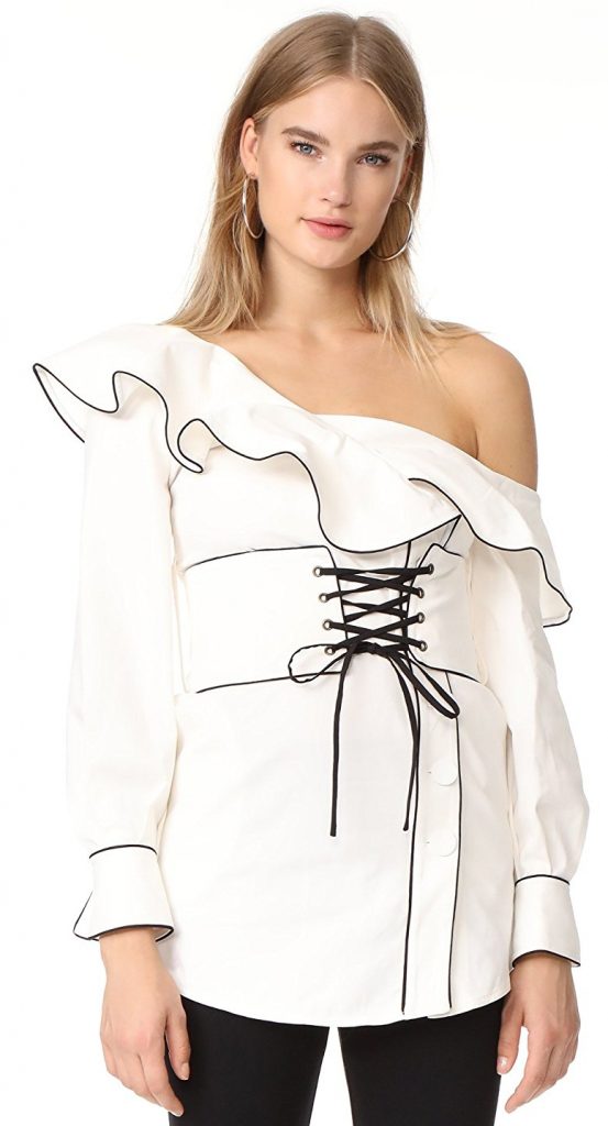 Self Portrait Women’s Canvas Corset Belted Tunic | Raluca Fashion