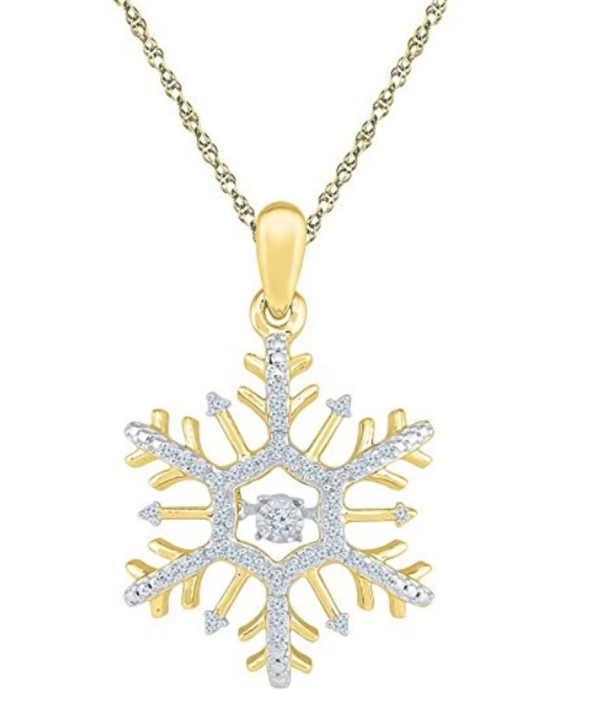 Diamond Snowflake Winter Cluster Pendant | Raluca Fashion